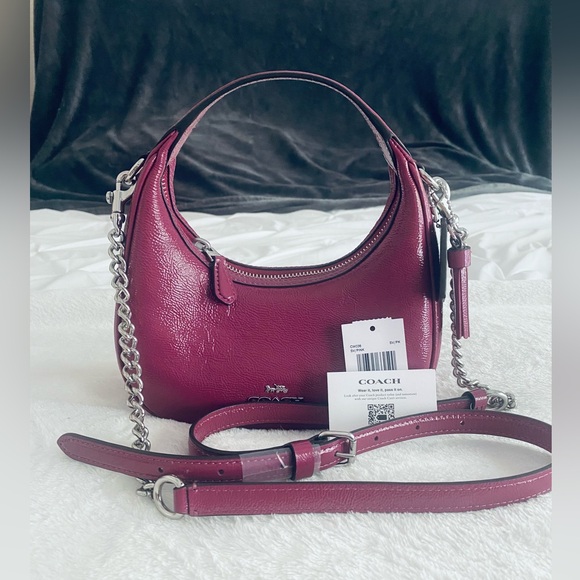 Coach | Bags | Coach Patent Leather Berry Carmen Mini Crossbody Bag ...